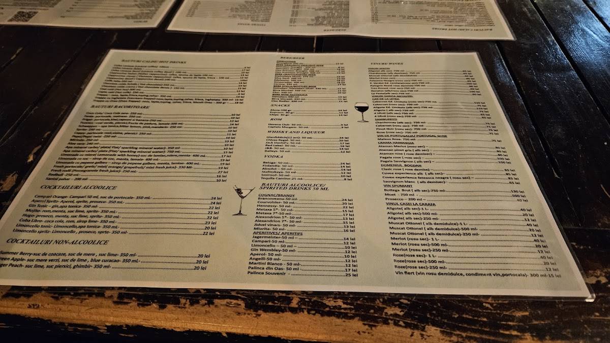 Menu at Santa Catalina, Tulcea