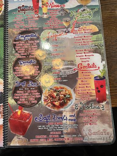 Menu at Santa Fe Restaurant & Bar, Crown Point