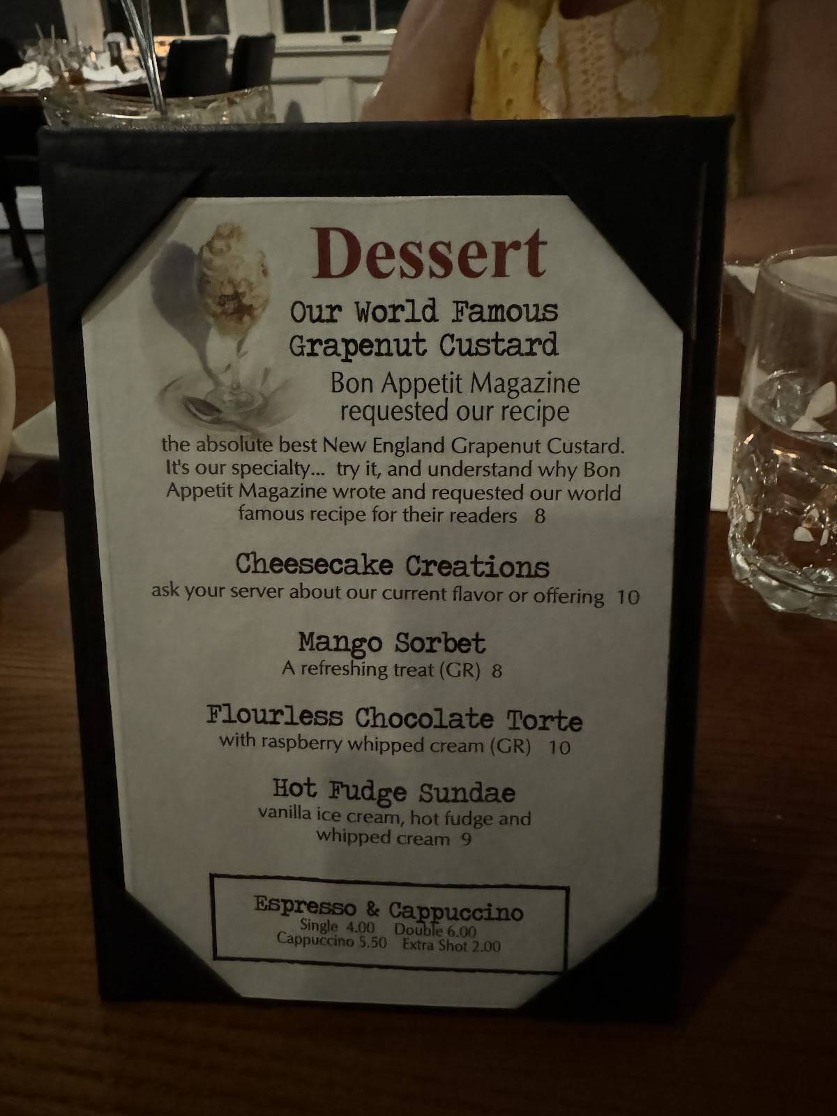 Menu at Scargo pub & bar, Dennis, 799 Main St