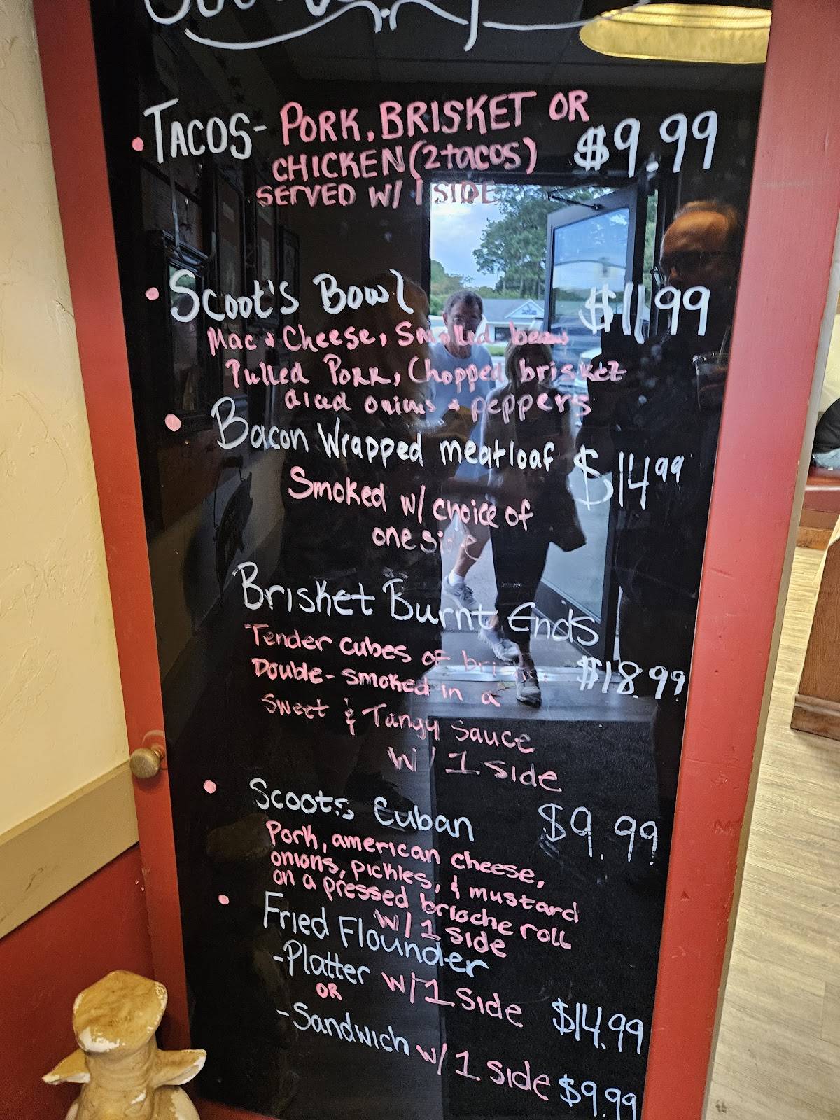 Menu at Scoot's BBQ, Gloucester Point