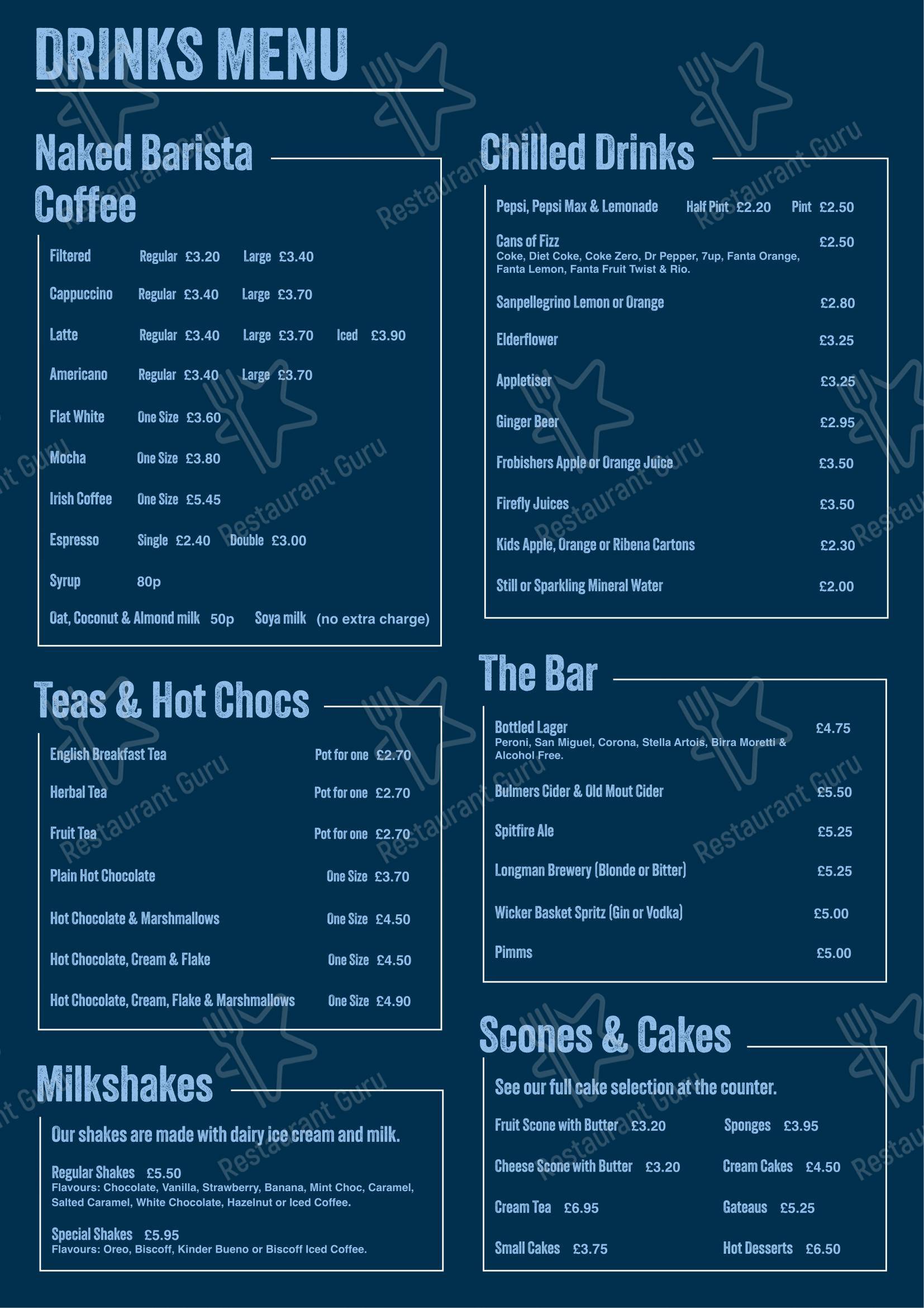 Menu at Sea Lane Café cafe, Worthing