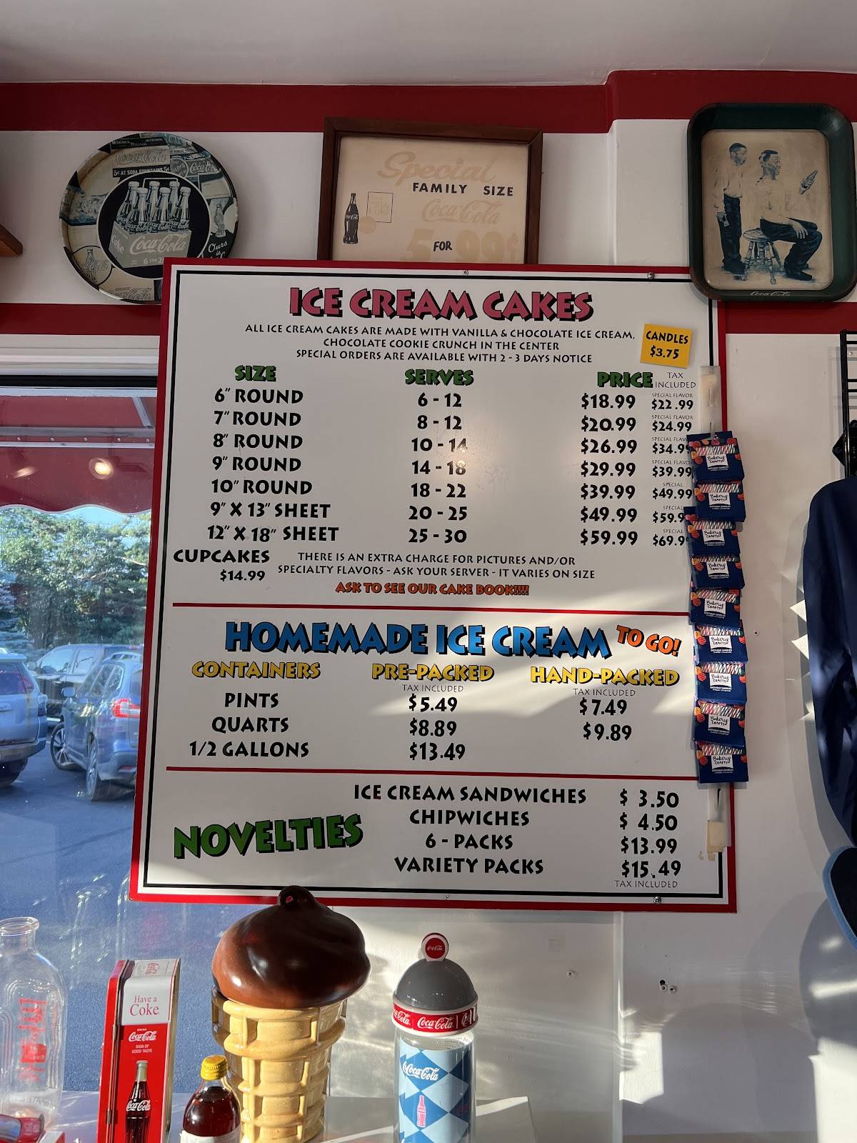 Menu at Seneca Farms restaurant, Penn Yan, NY-54A