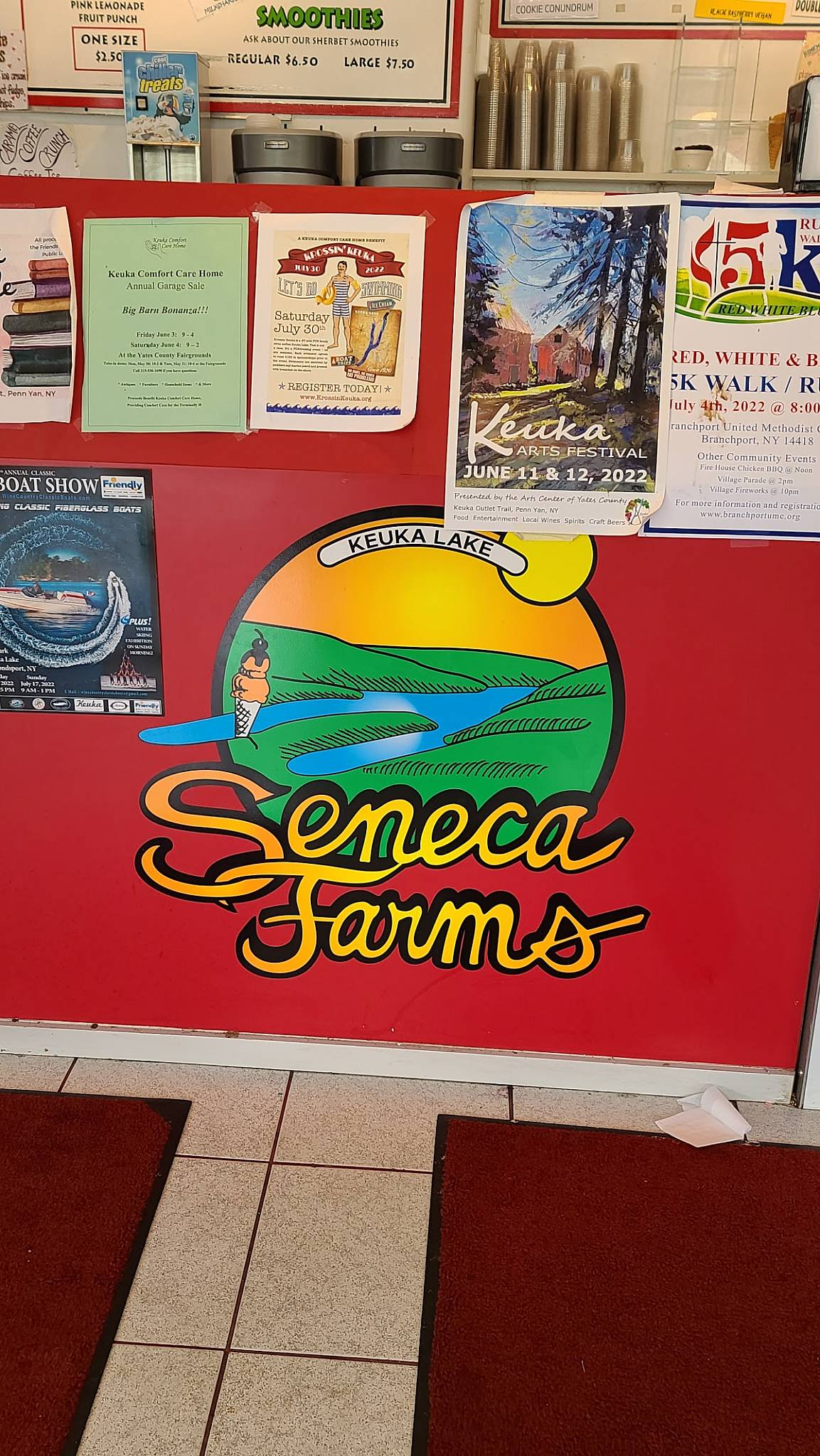 Menu at Seneca Farms restaurant, Penn Yan, NY-54A