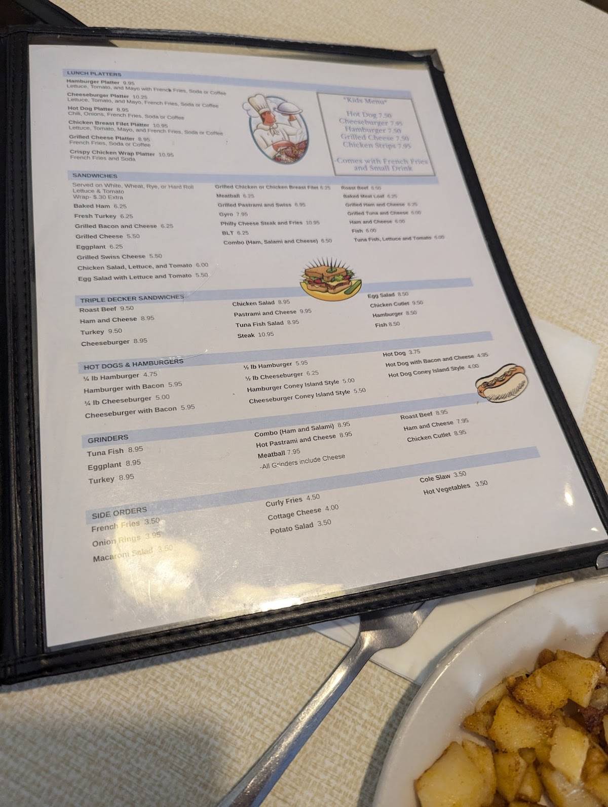 Menu at Seven Villages Restaurant, Waterbury