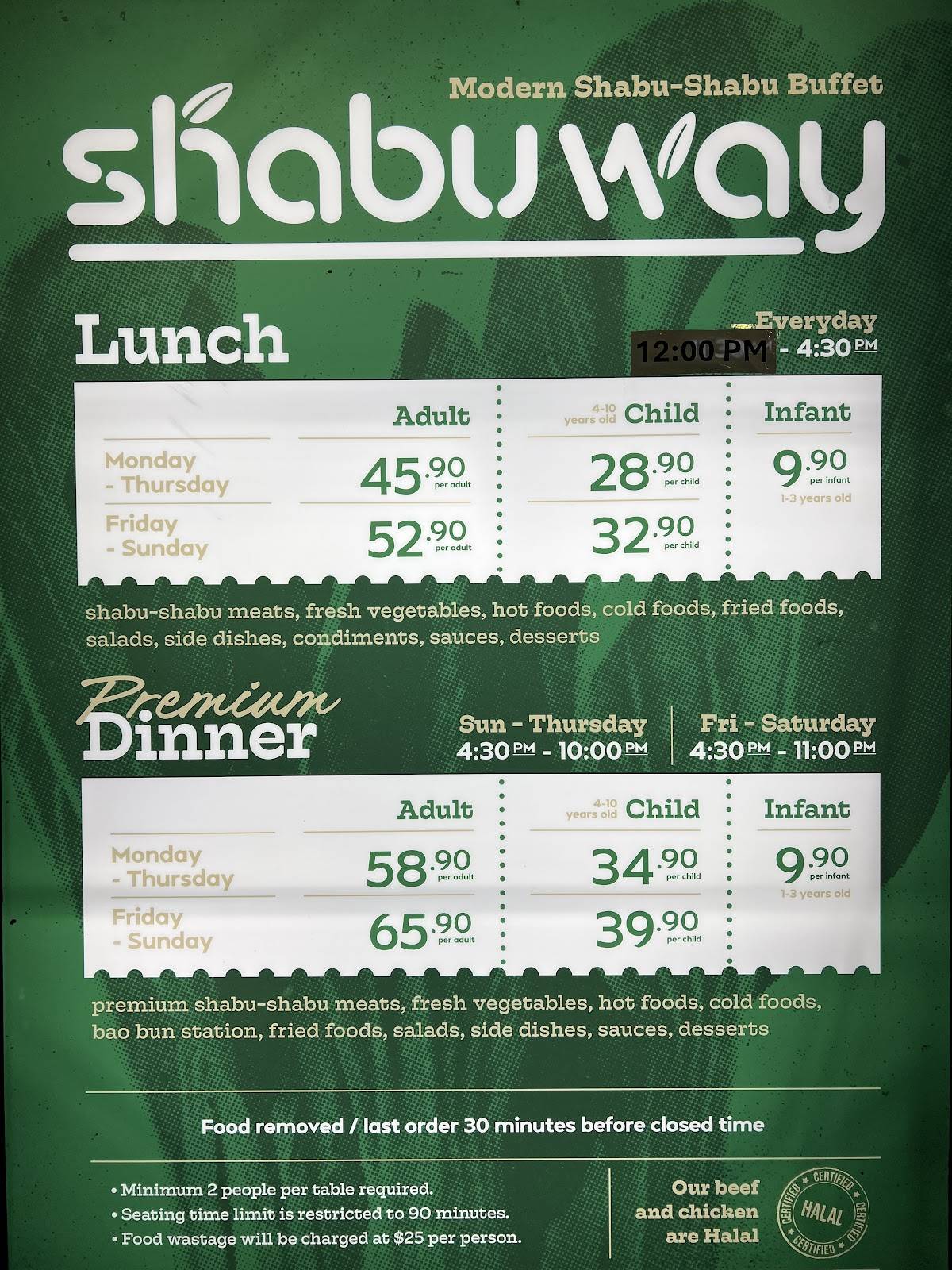 Menu at Shabu Way Hot Pot Cuisine restaurant, Cebu City, ayala center cebu