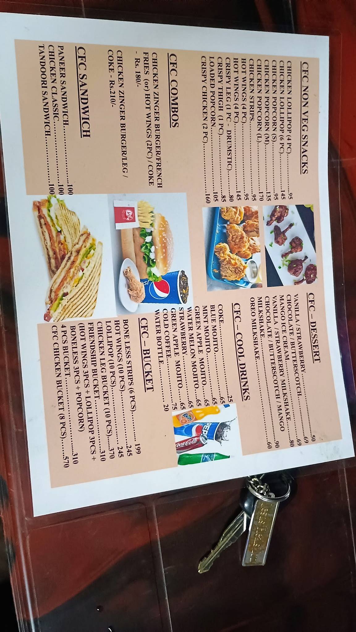 Menu at Shekinah crispy fried chicken, Kilambi