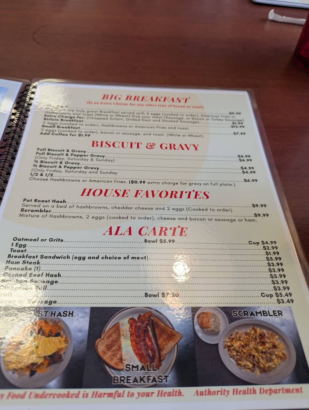 Menu at Shellie's Cafe Dnv, Lafayette, Teal Rd #14