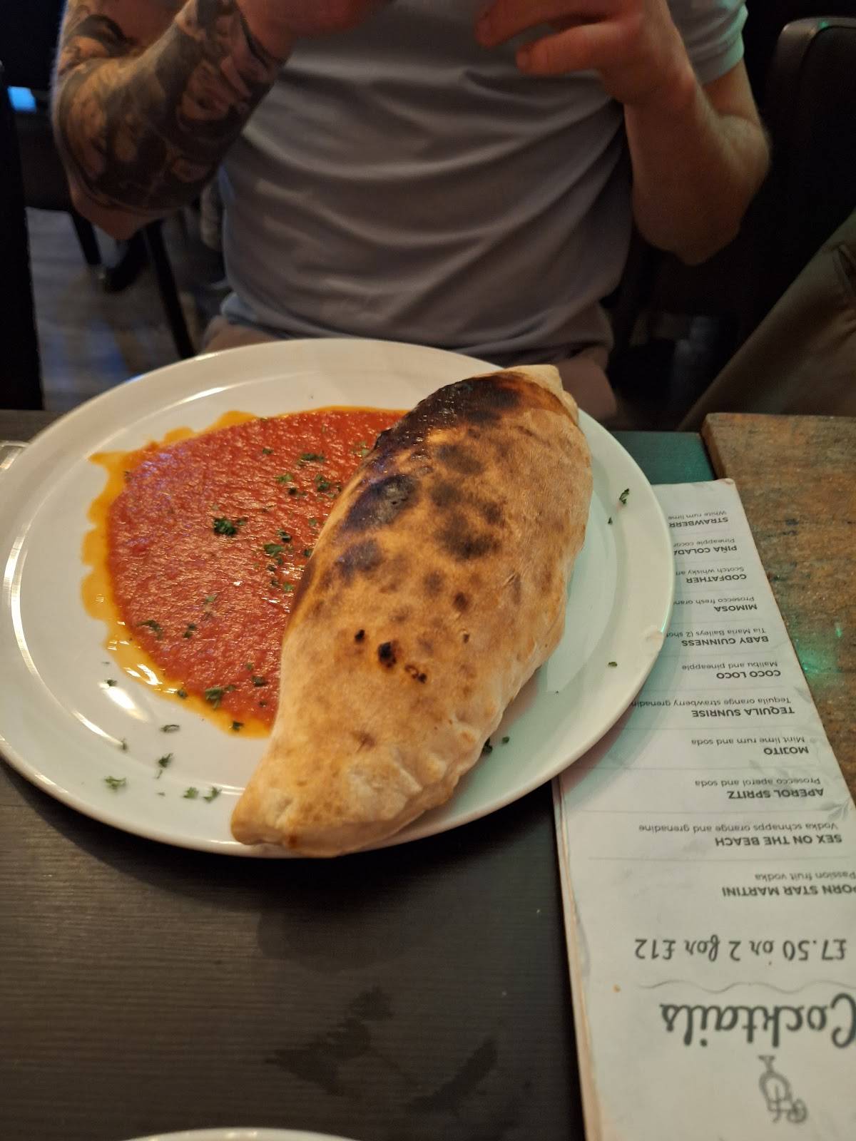 Menu at Sambuca restaurant, Shipley