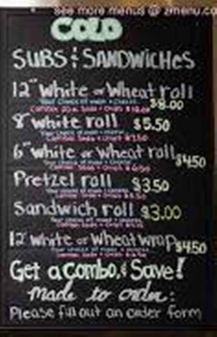 Menu at Maplewood Farm Market LLC restaurant, Shippensburg