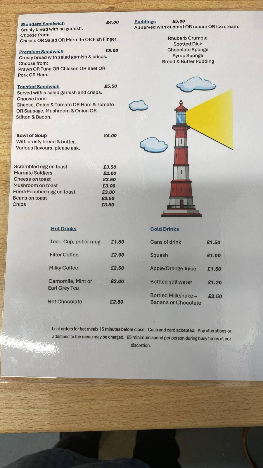 Menu at Shorely Scrumptious cafe, Worthing