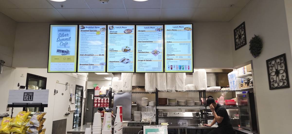 Menu at Silver Summit Cafe, Kamas