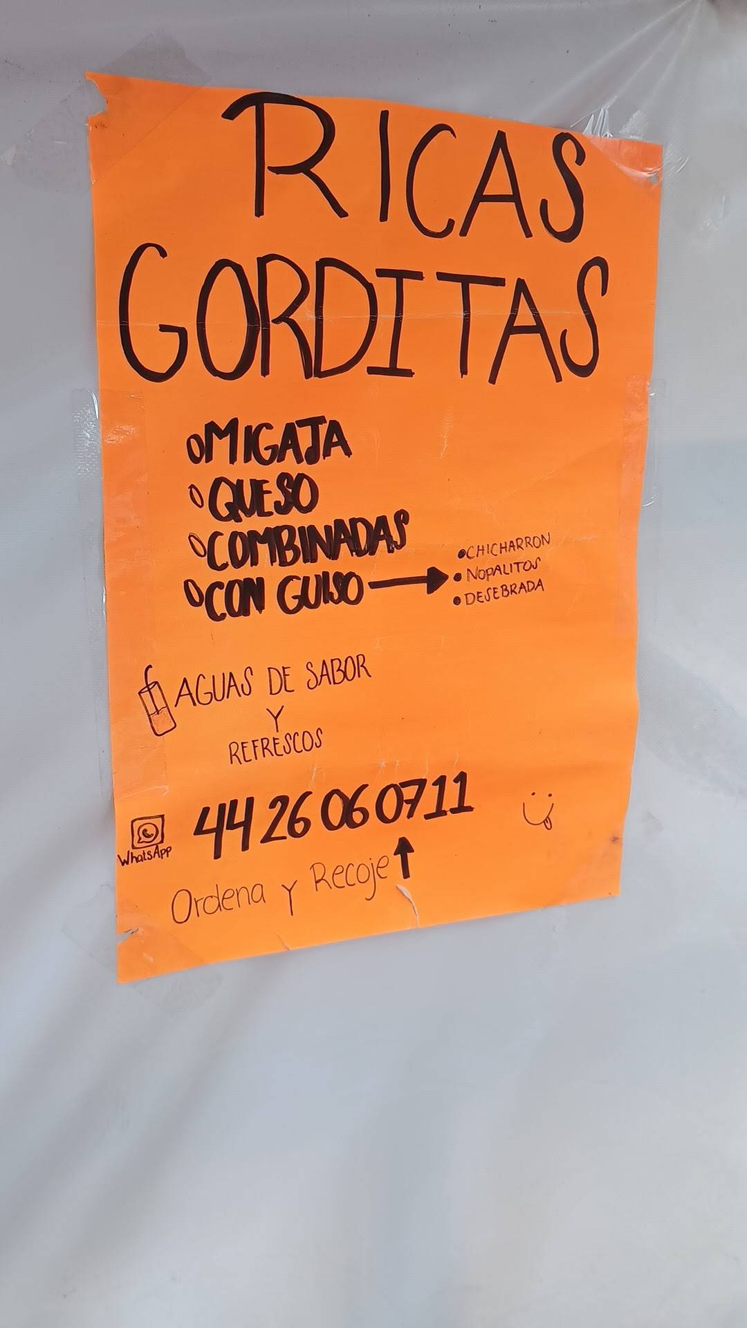 Carta del restaurante El Valedor, Santiago del Querétaro