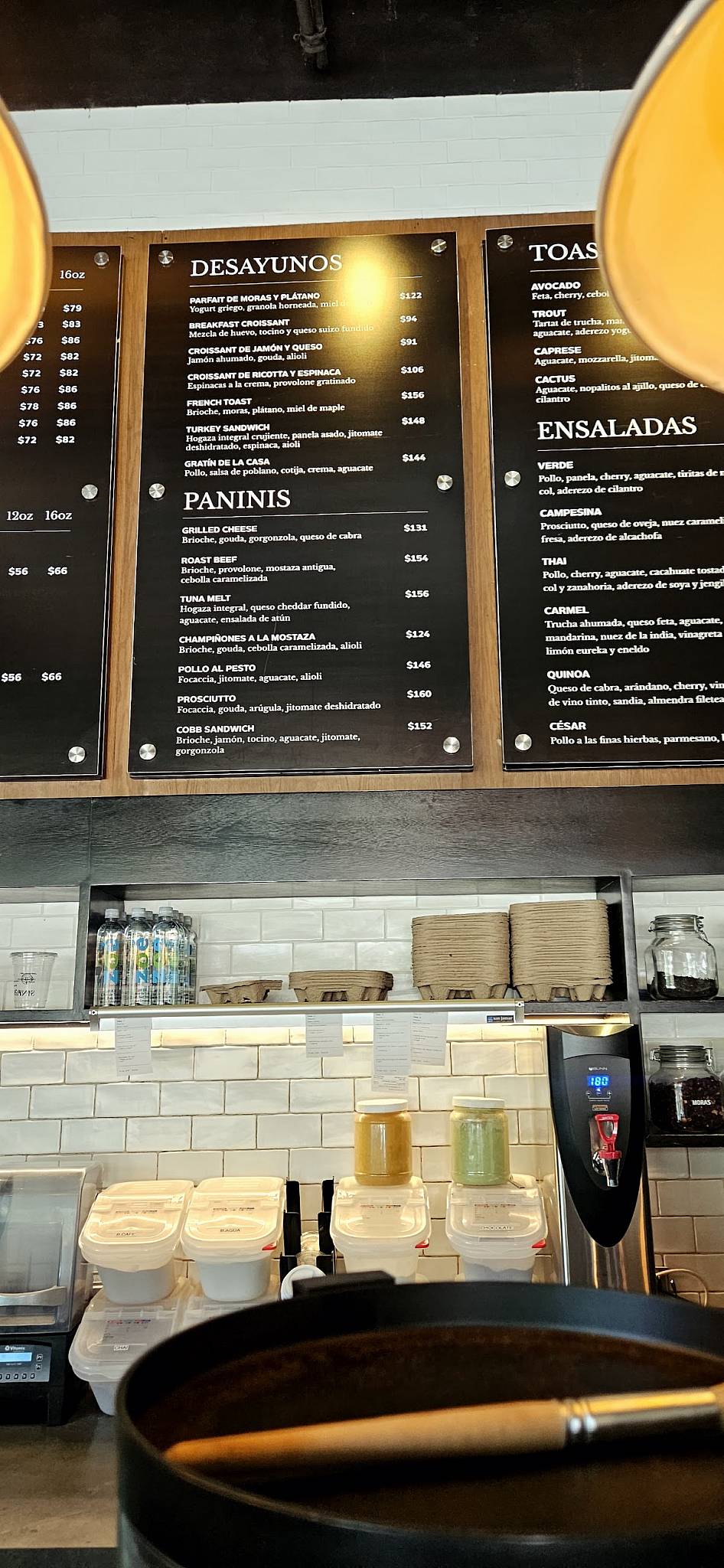 Menu at Sinforosa Café, Santiago de Querétaro, P.º Jurica 110