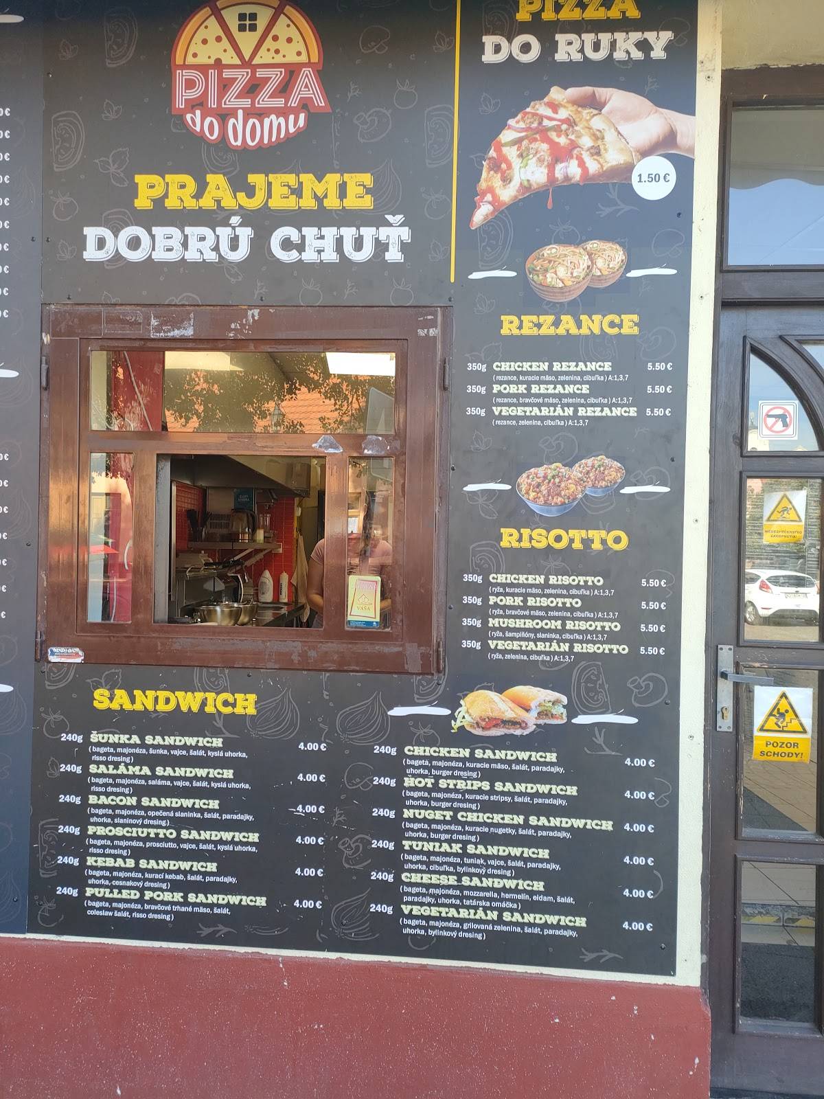 Menu at Pizza do domu restaurant, Skalica