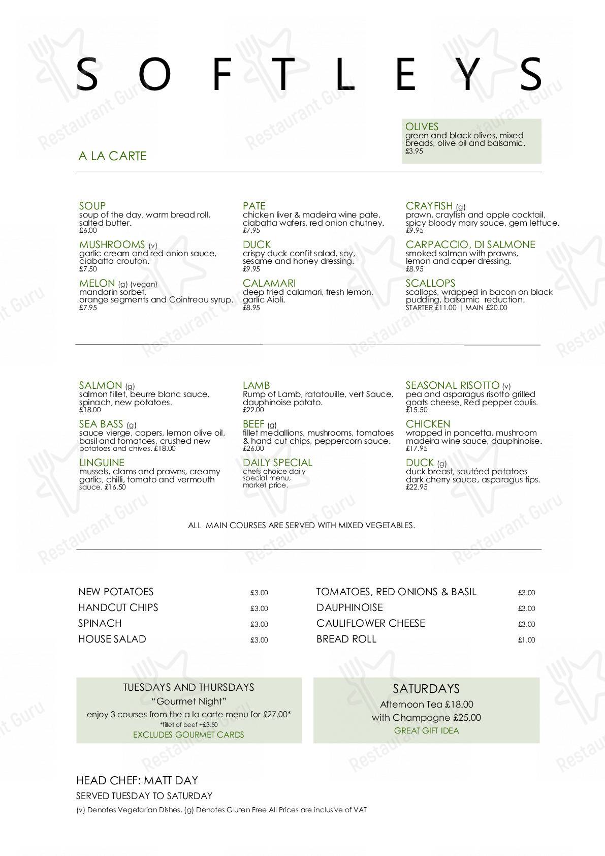 Menu at Sketchley Grange Hotel & Spa pub & bar, Hinckley