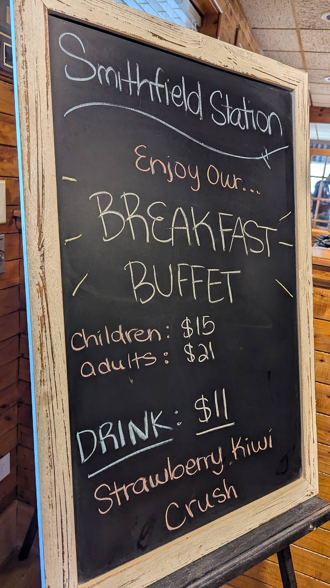 Menu at Smithfield Station restaurant, Smithfield, 415 S Church St
