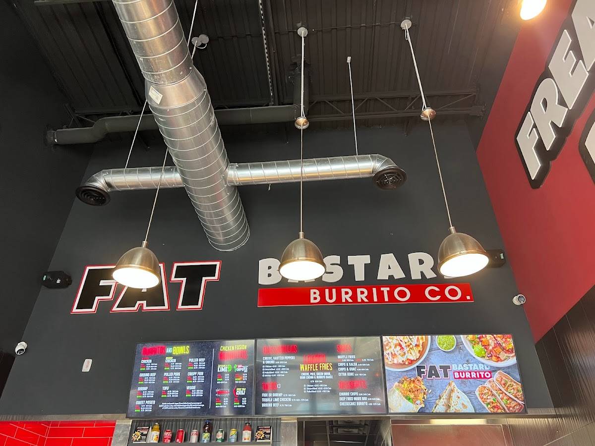 Menu at Fat Bastard Burrito Co. restaurant, Smiths Falls