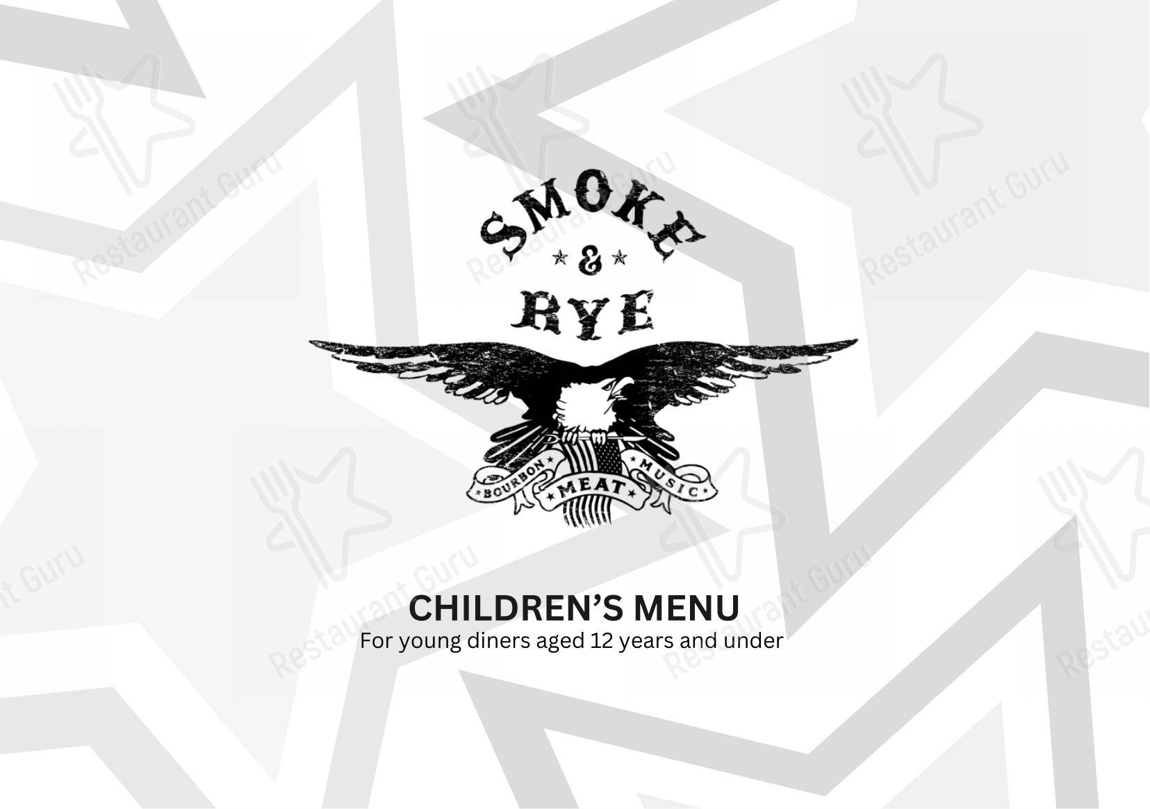 Menu at Smoke & Rye restaurant, Stone