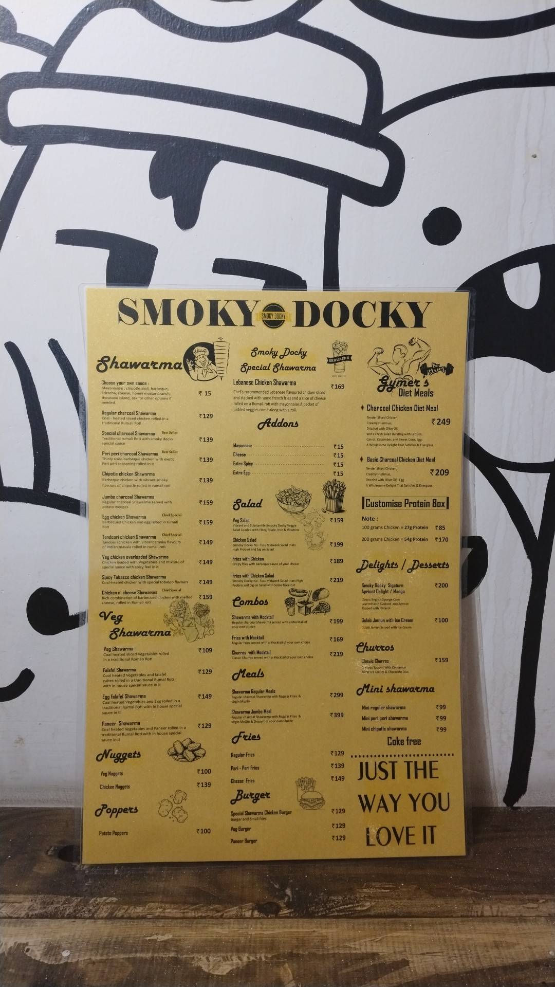 Menu at Smoky Docky Hassan, Hassan