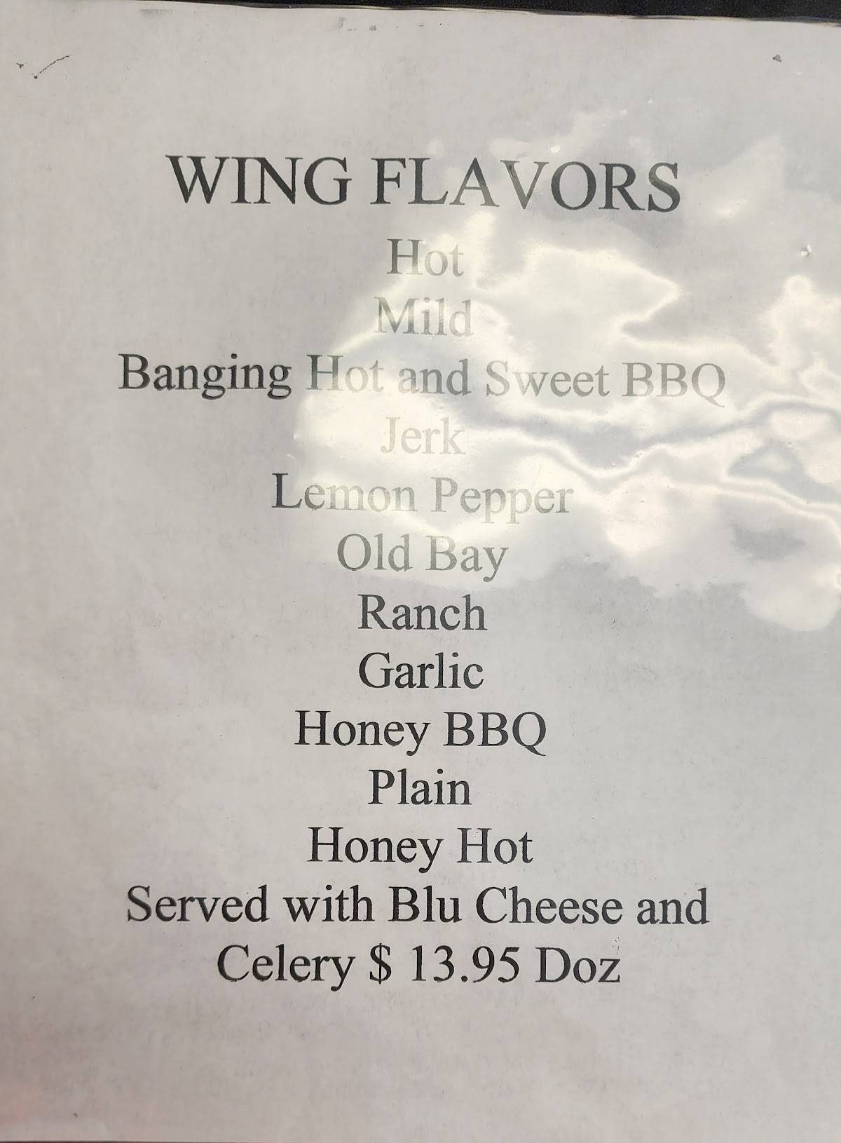 Menu at Snappy's Bar & Grille, Bridgeville