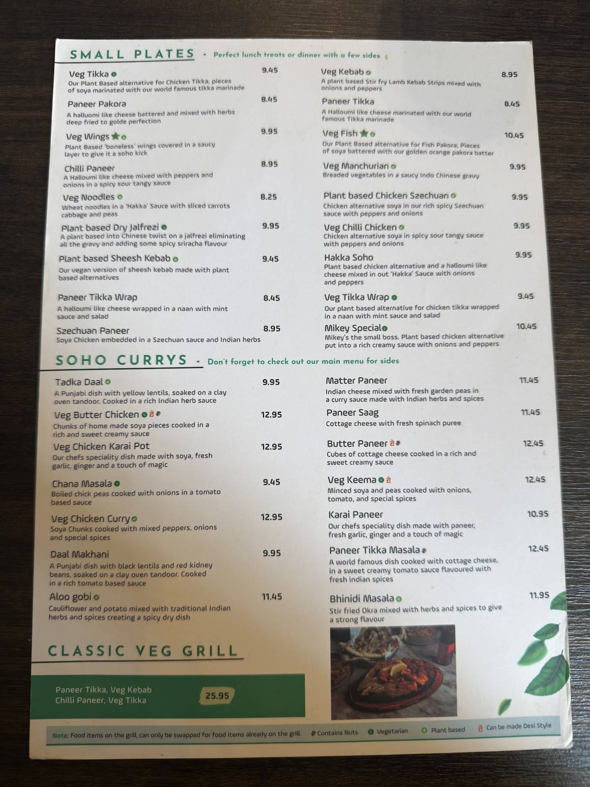 Menu at Soho Tavern Hampton In Arden pub & bar, Solihull