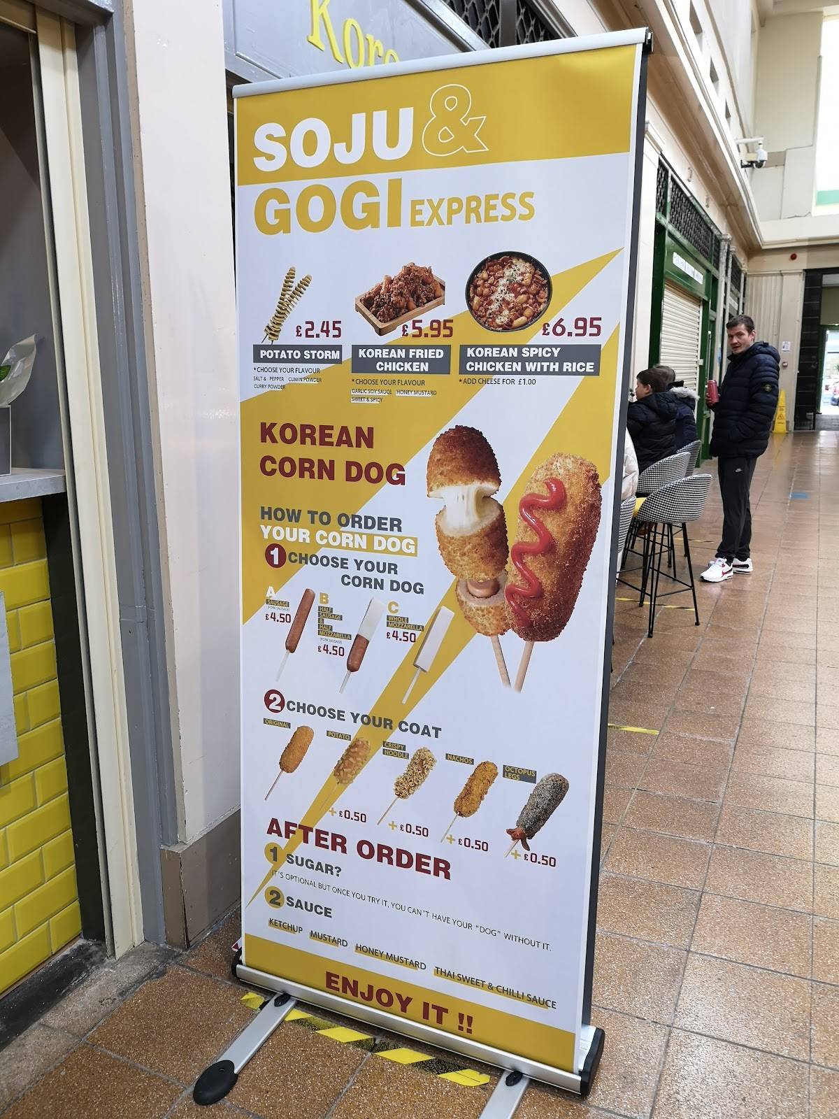 Menu at Soju & Gogi Express restaurant, Newcastle upon Tyne