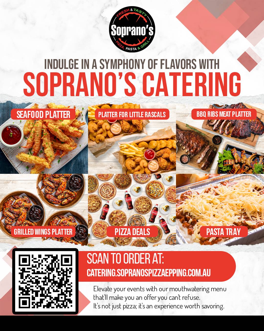 Menu at Soprano's Pizza Pasta & Grill Bundoora restaurant, Bundoora