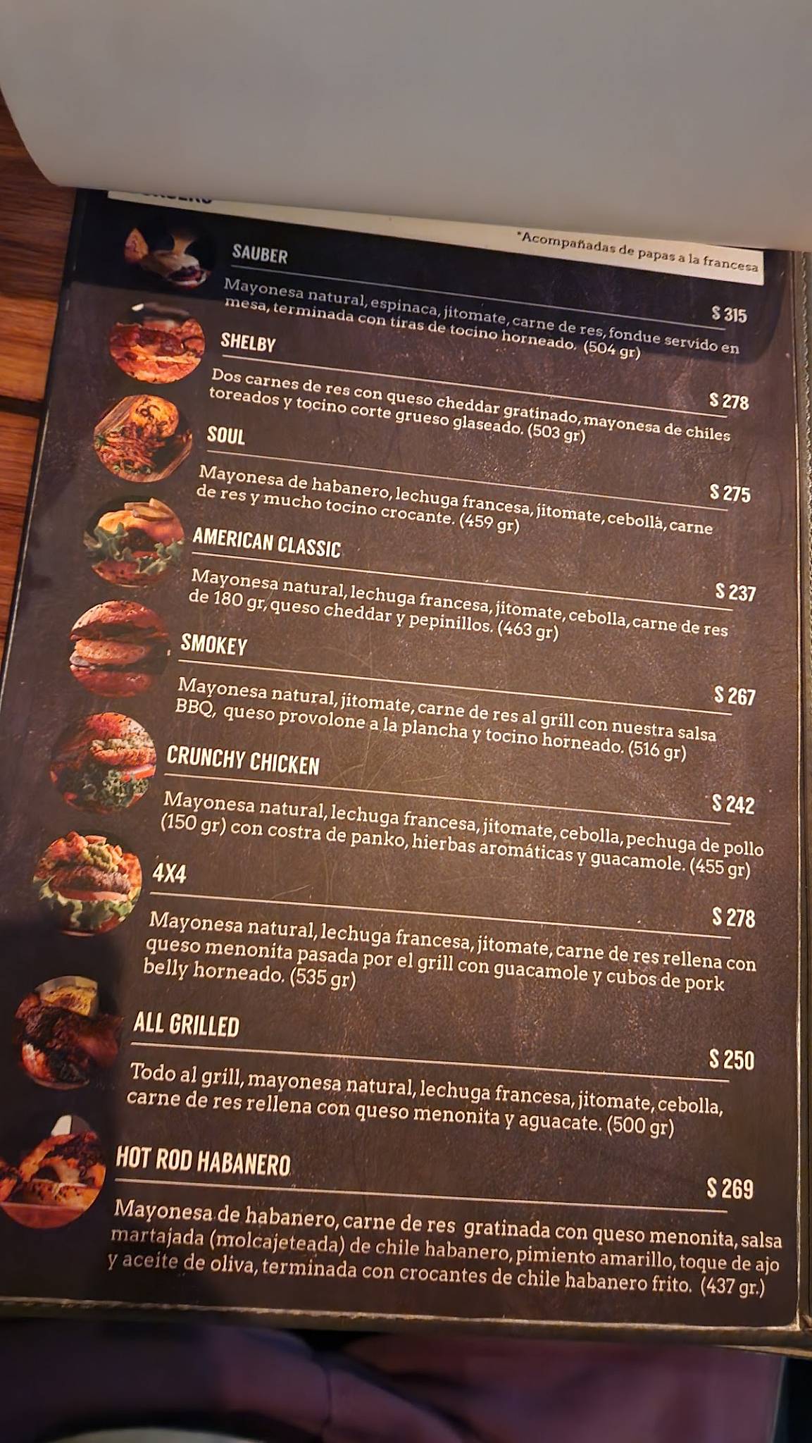 Carta del pub y bar Soul, Ciudad López Mateos, Avenida Mazatlan 138