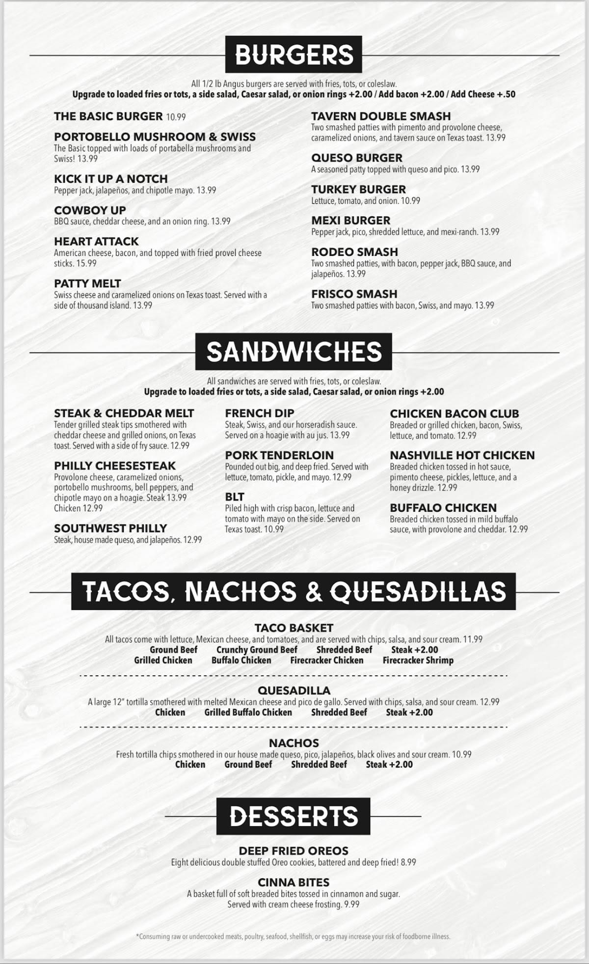 Menu at Southbound Bar & Grill, Springfield