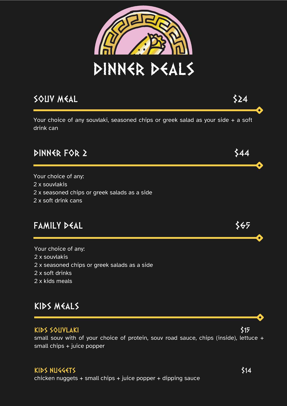 Menu at Souv Road, Sandy Bay, 527 Sandy Bay Rd