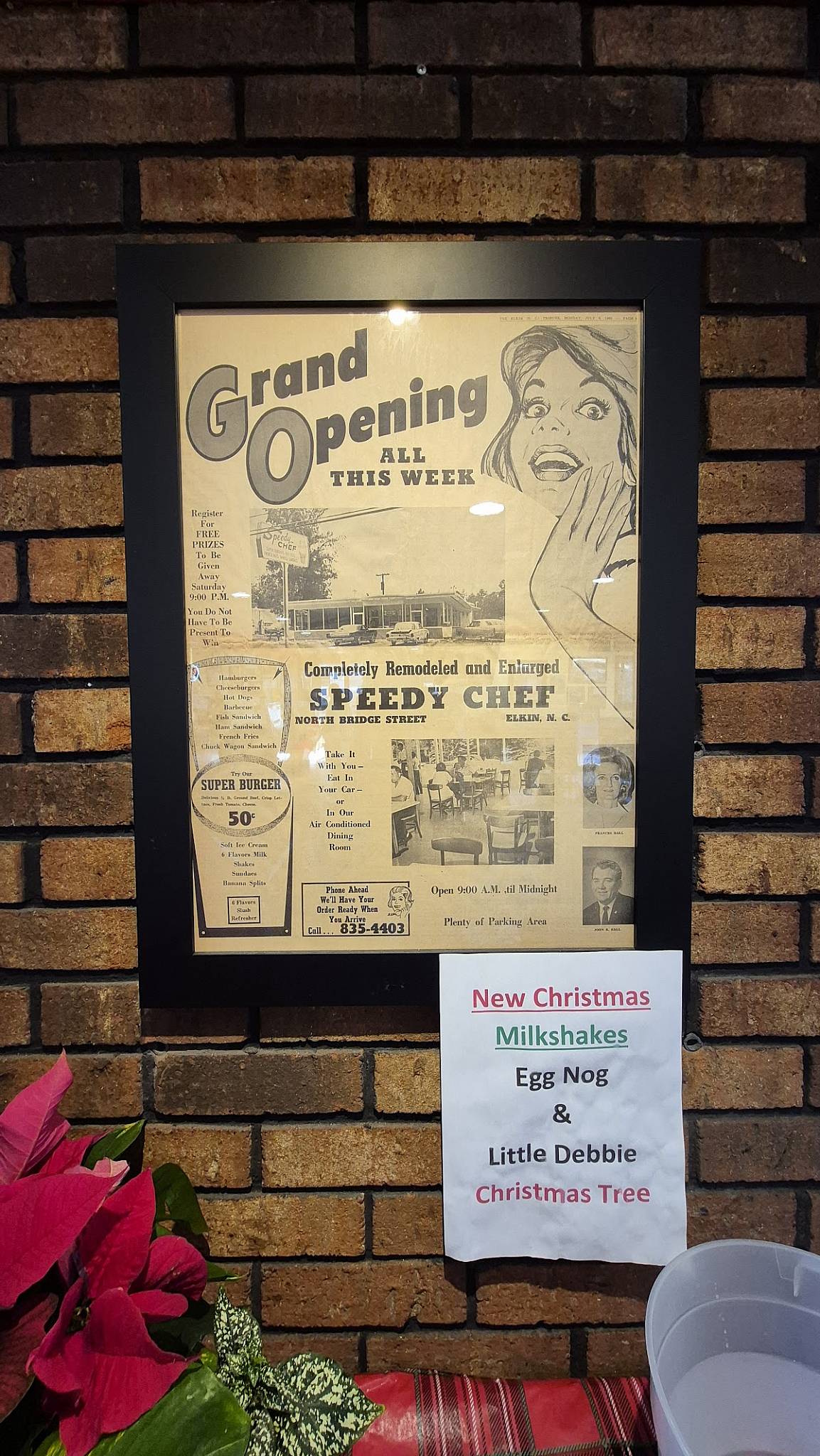 Menu at Speedy Chef restaurant, Elkin