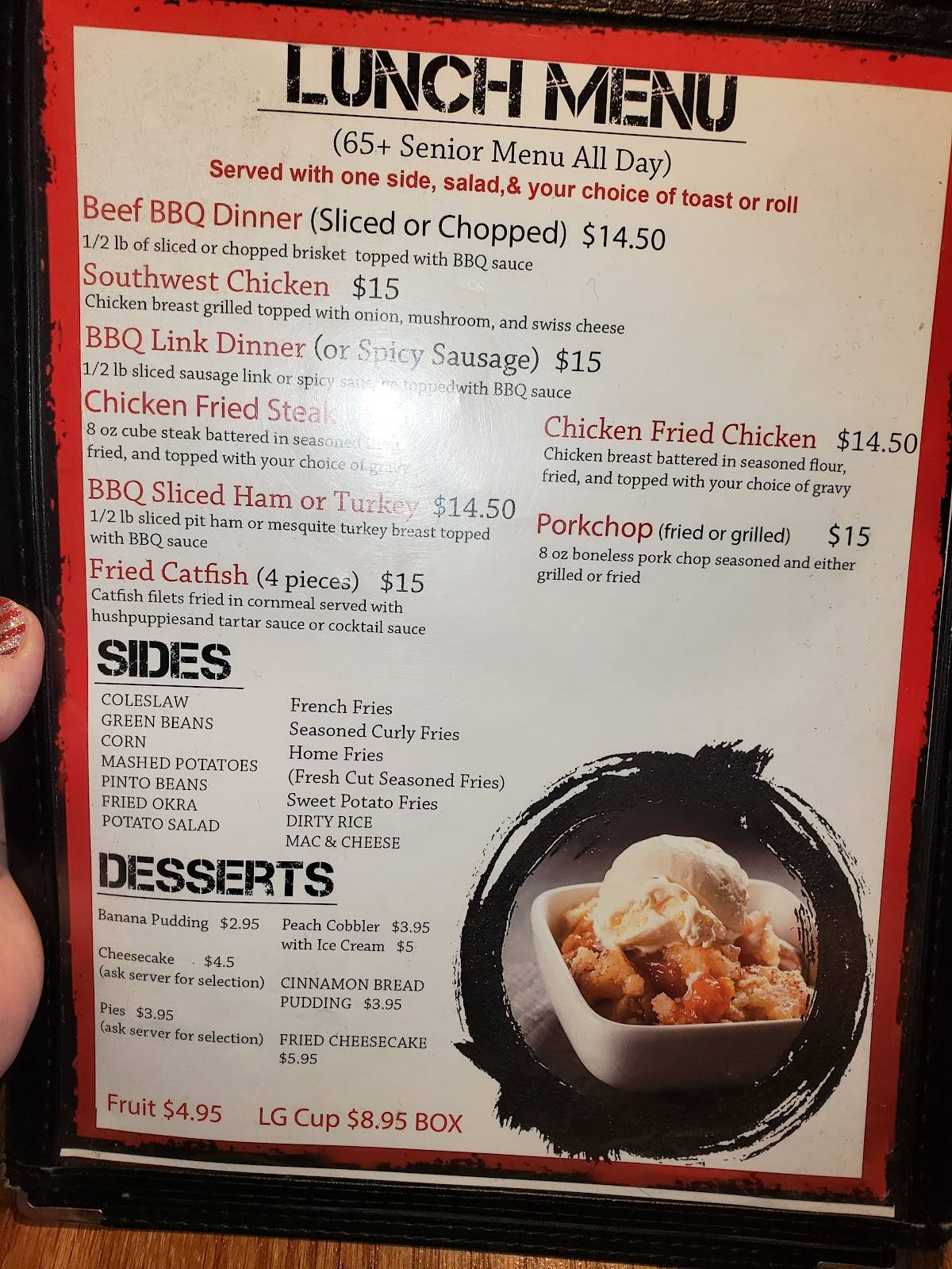 Menu at Splendora Cafe & BBQ, New Caney, Speed St
