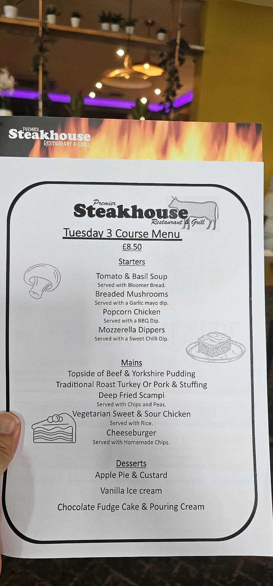 Menu at Stadium Leisure & Premier Steak House pub & bar, Nottingham ...