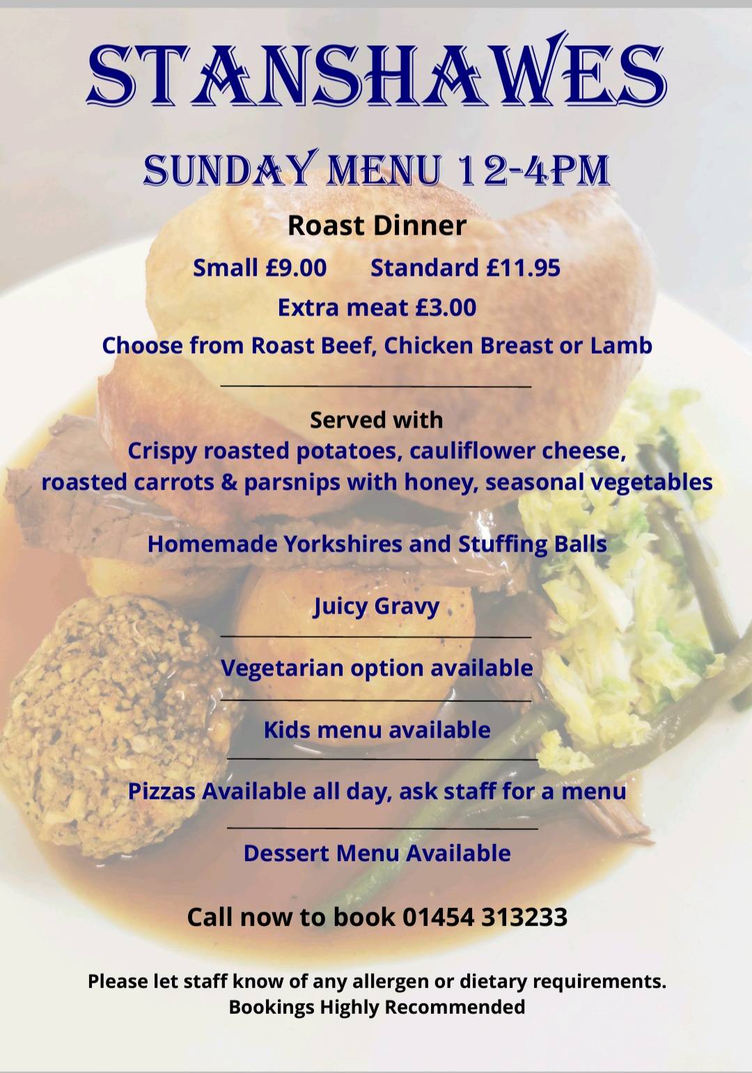 Menu at Stanshawes Court pub & bar, Bristol, Stanshawes Ct Dr