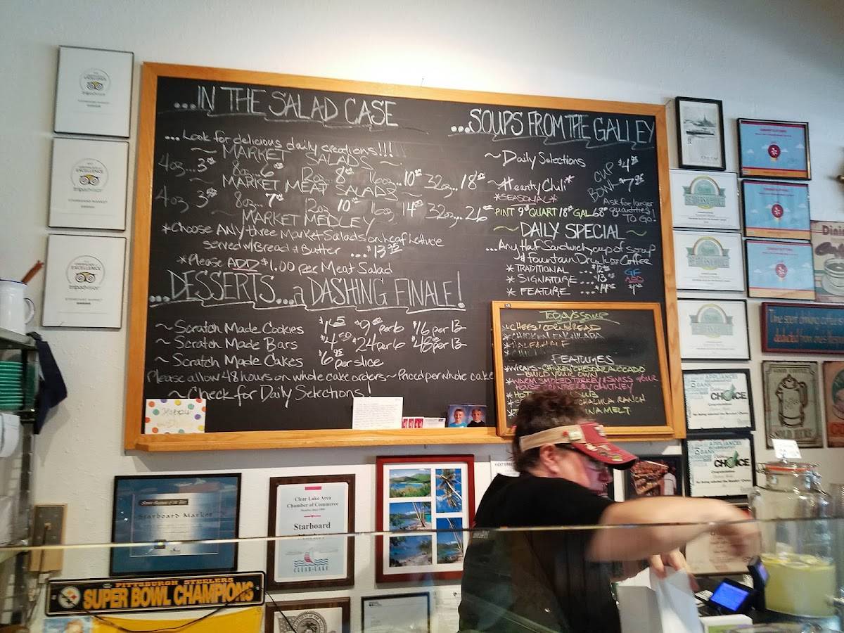 Menu at Starboard Market cafe, Clear Lake