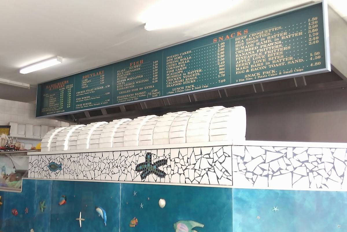 Menu at Starfish Seafoods fast food, Whittlesea