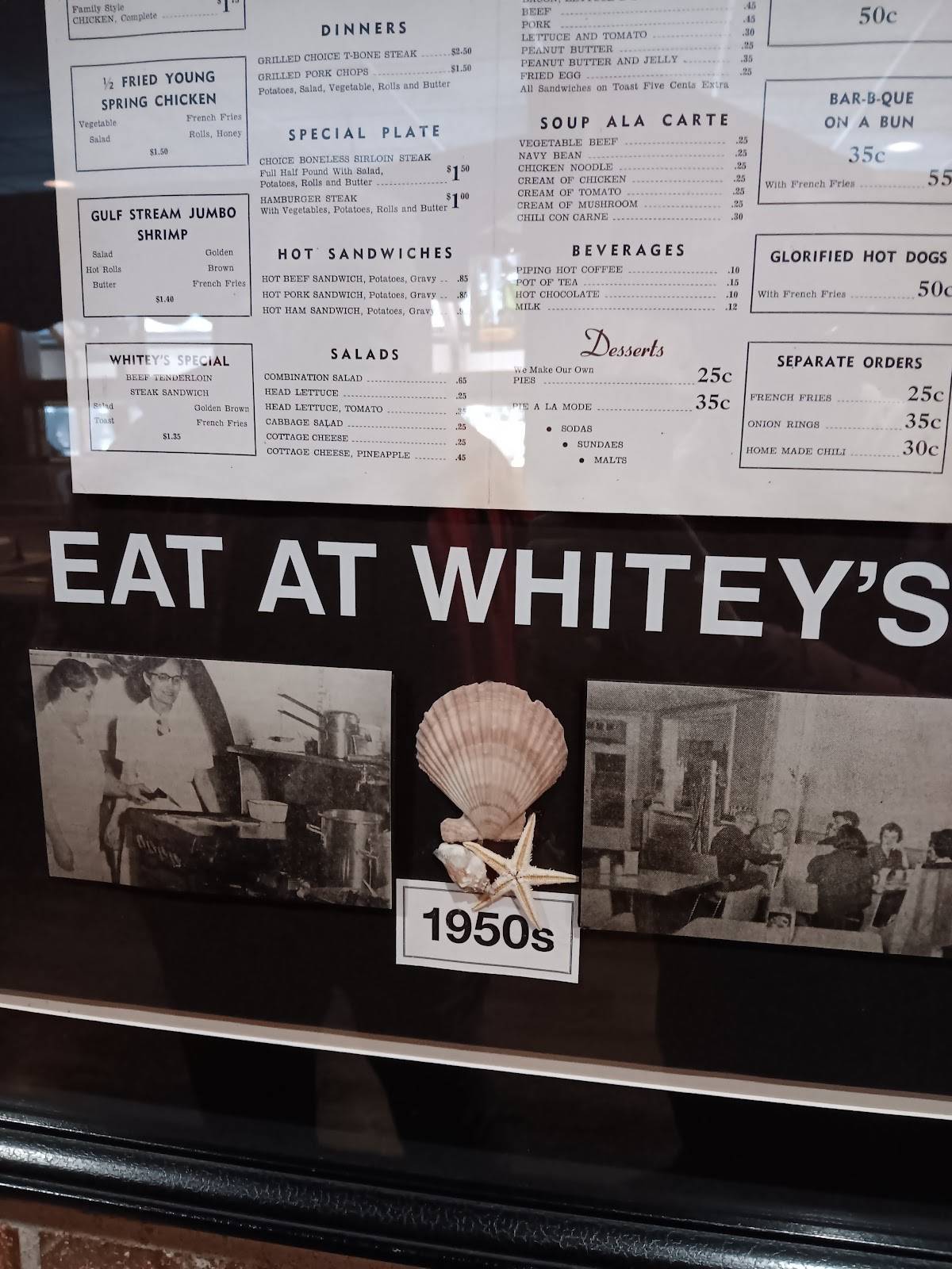 Menu at Whitey's Restaurant & Take Out, Davison