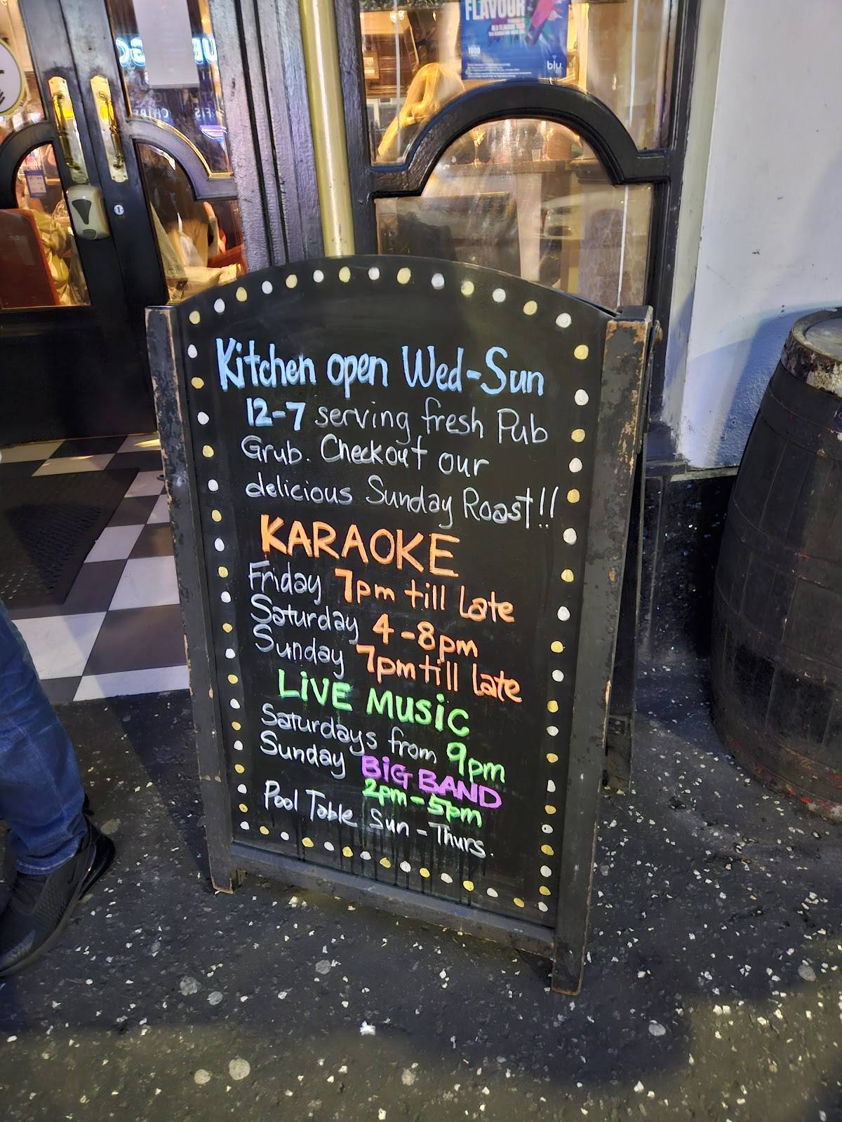 Menu at Storm Queen pub & bar, Glasgow