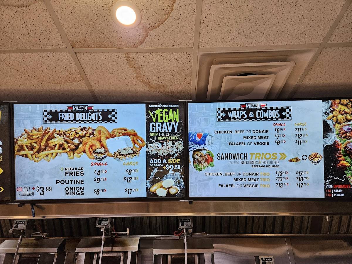 Menu at Strand Shawarma & Cafe: Poutine, Fish & Chips, Pizza and ...