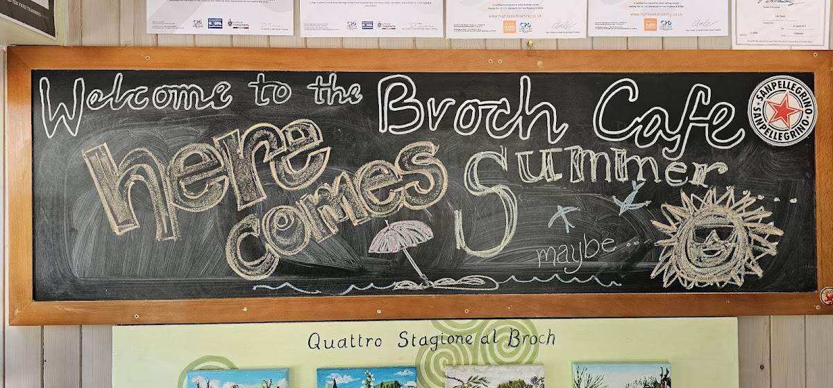 Menu at Broch Cafe, Strathyre