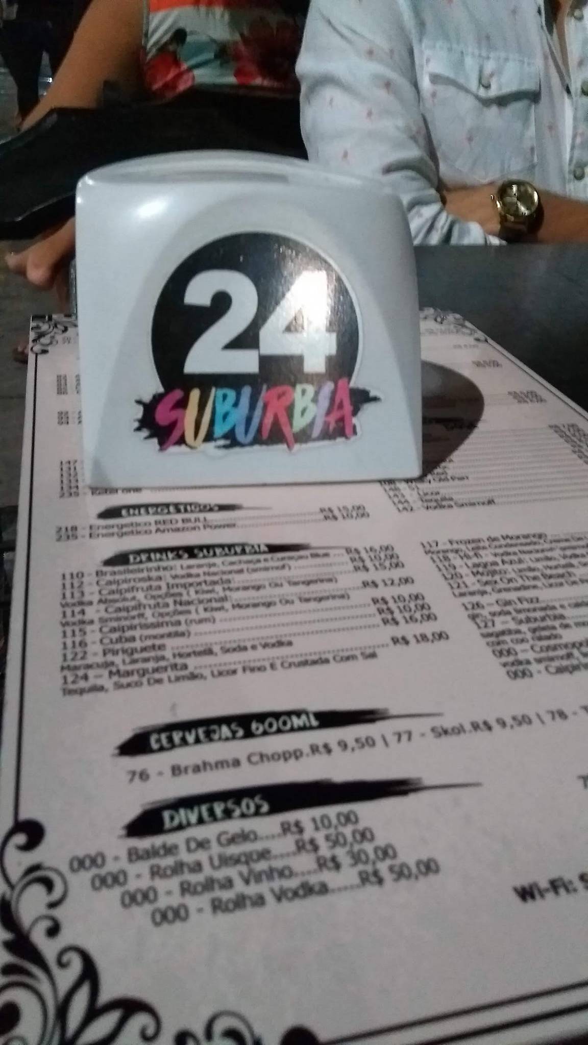 Menu em Suburbia pub & Bar, Belém