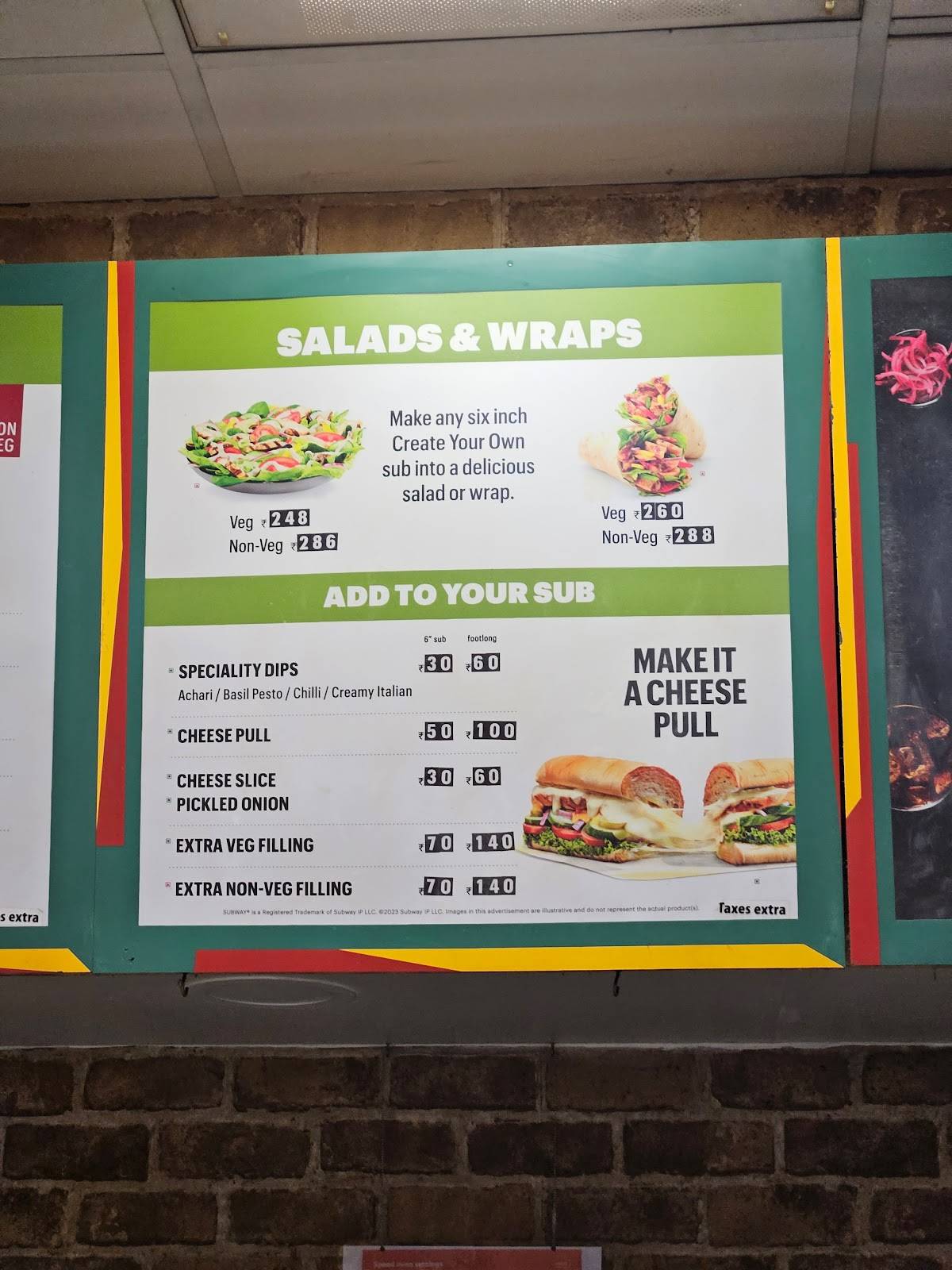 Menu at Subway, Navsari, Shop No. 1
