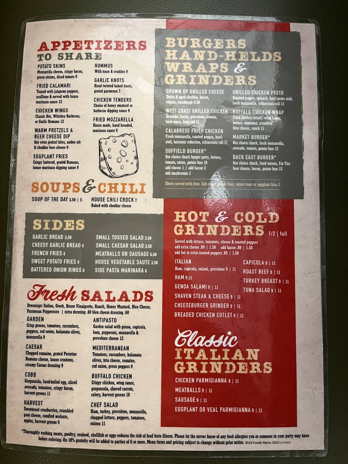 Menu at Suffield Pizza and Family Restaurant, Suffield