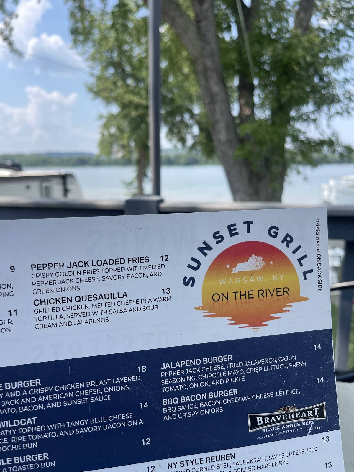 Menu at Sunset Grill pub & bar, Warsaw