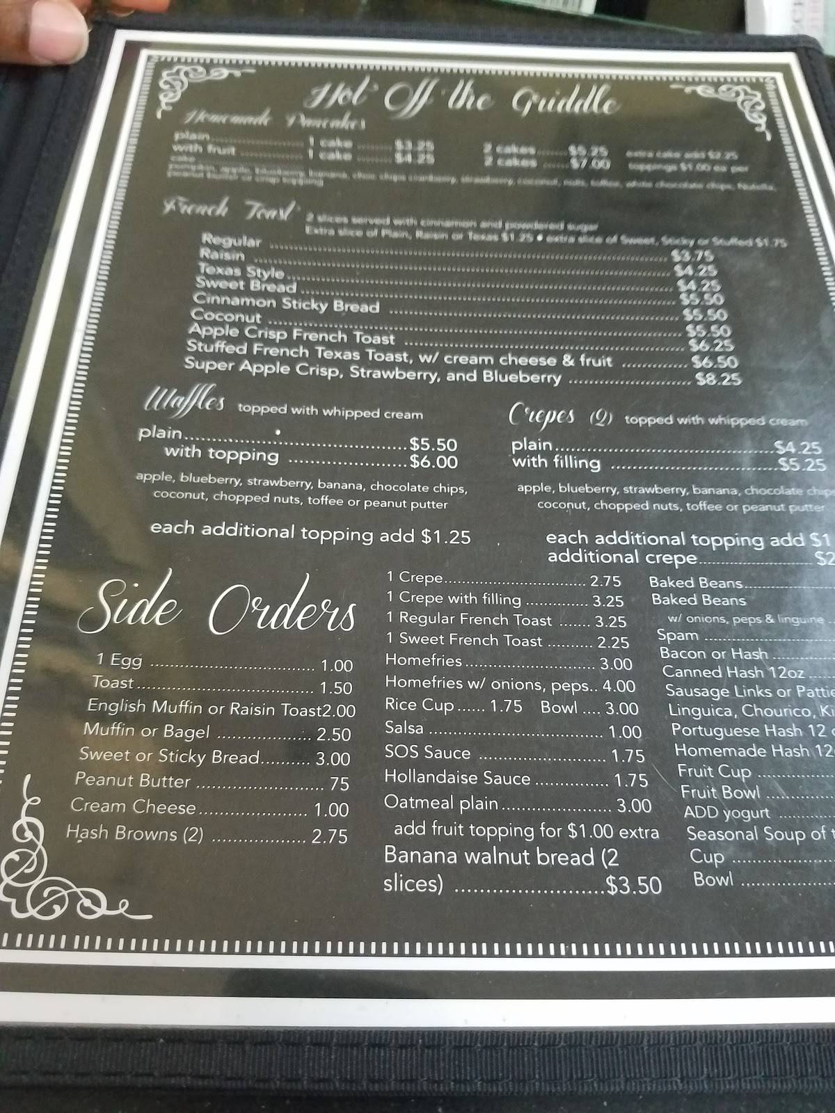 Menu at Sunshine Cafe, Lakeville