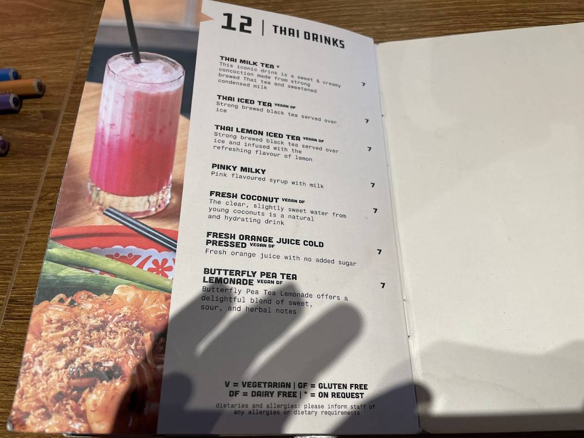Menu at Supalove restaurant, Canberra
