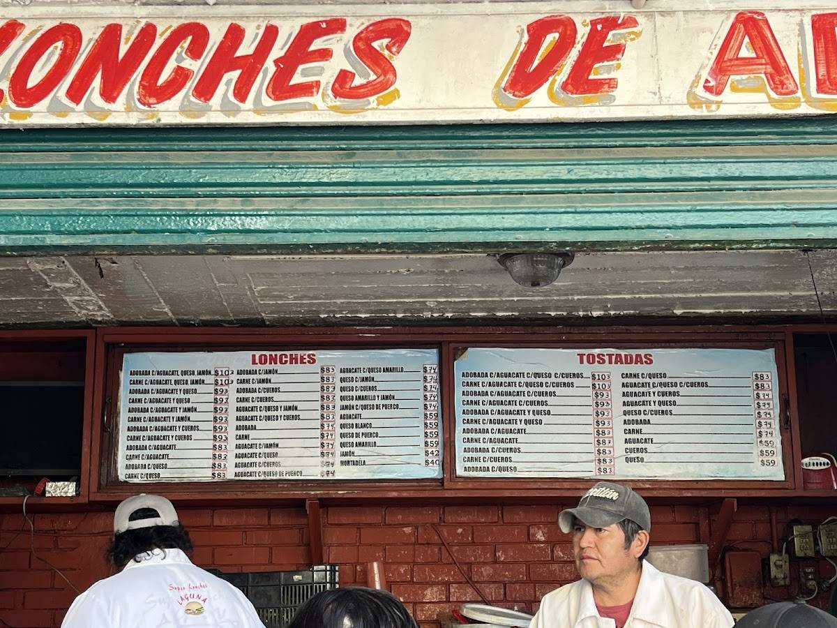 Carta del restaurante Súper "Lonche Laguna", Torreón