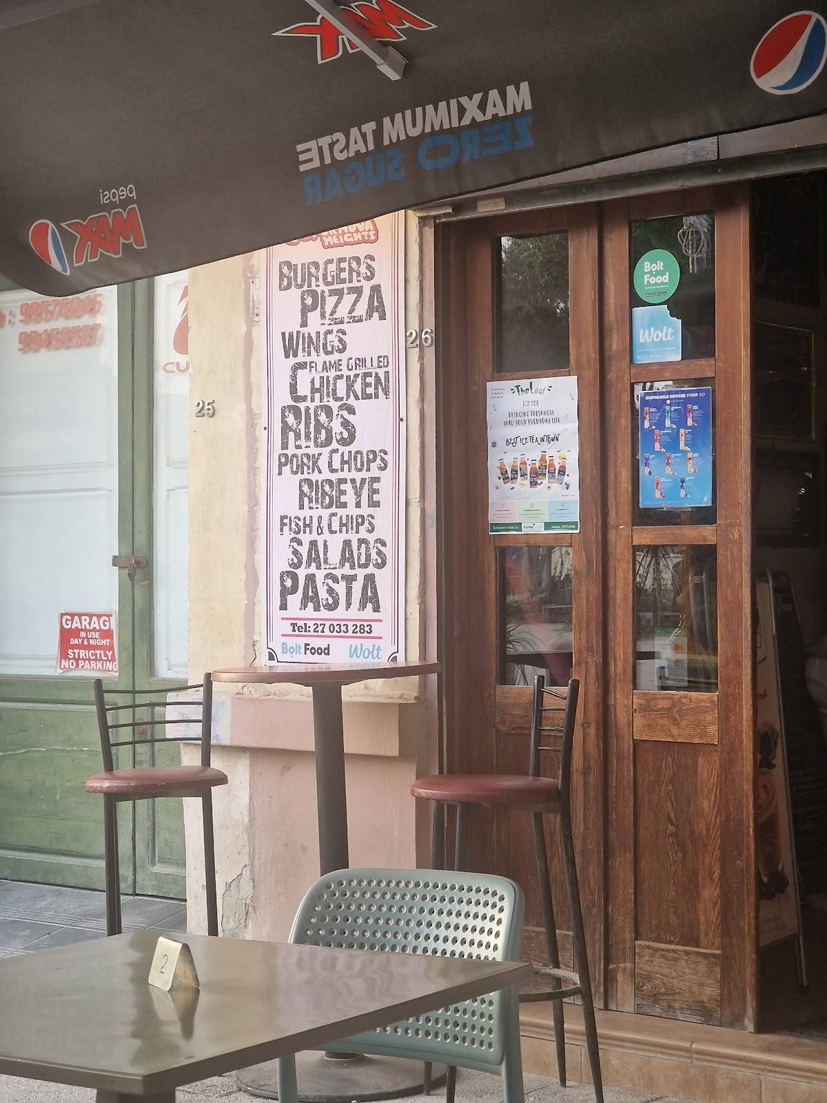 Menu at Supernova Heights restaurant, Kalkara
