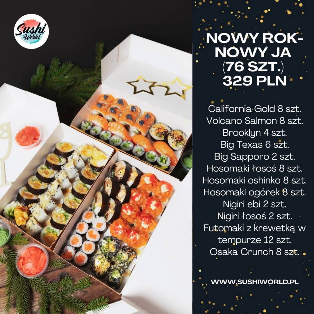 Menu at Sushi World Toruń restaurant, Torun