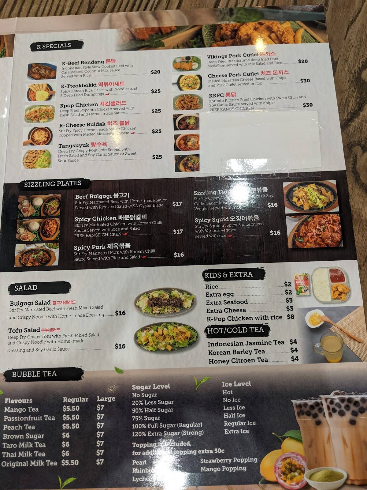 Menu at Sushi n Kor restaurant, Jandakot